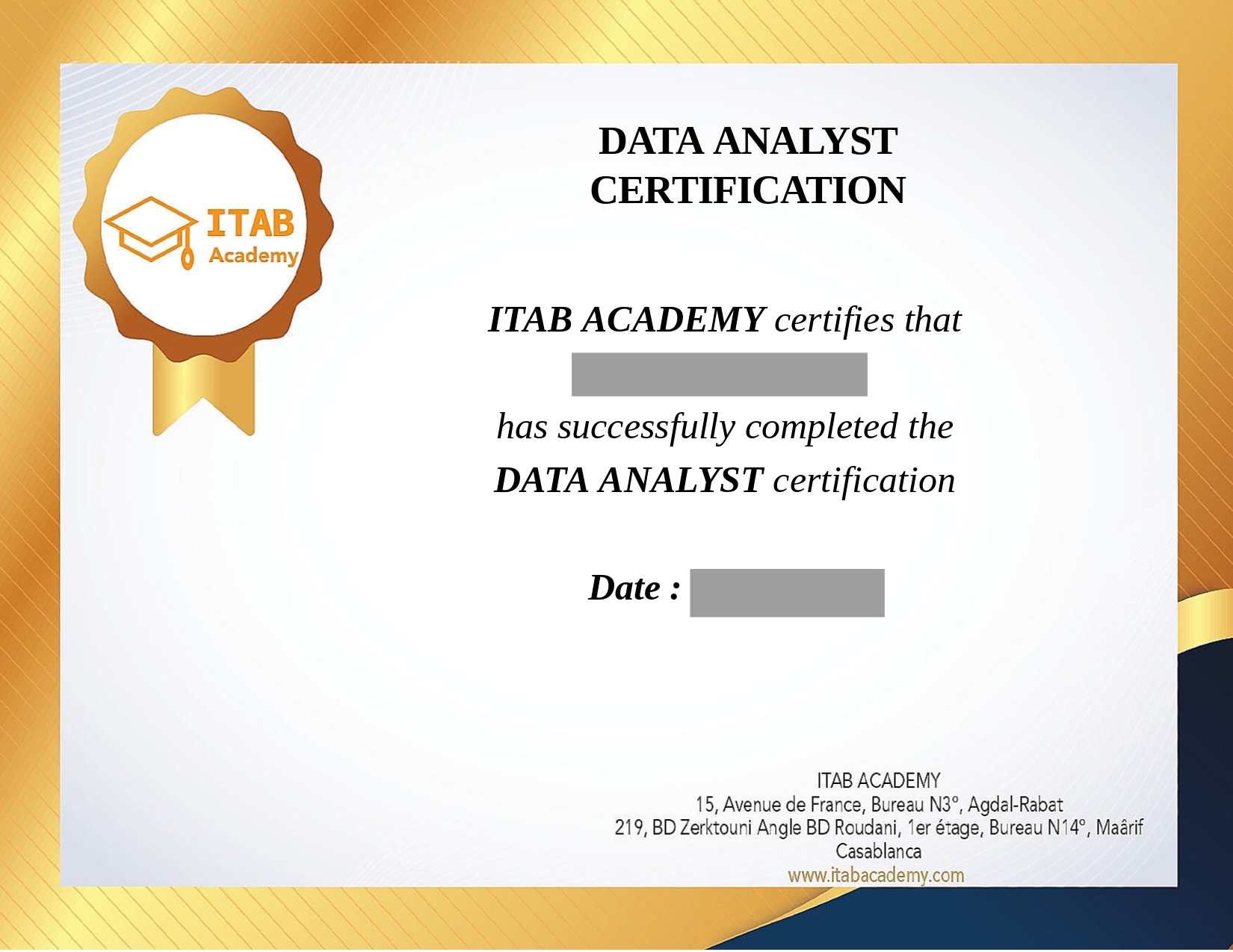 Formation Data Analyst à Rabat et Casablanca ITAB ACADEMY
