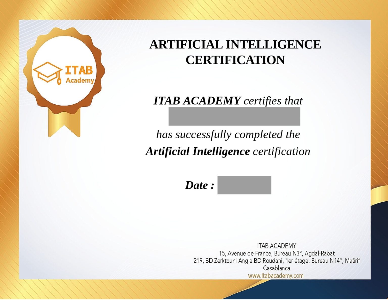 Formations Intelligence Artificielle à Rabat et Casa